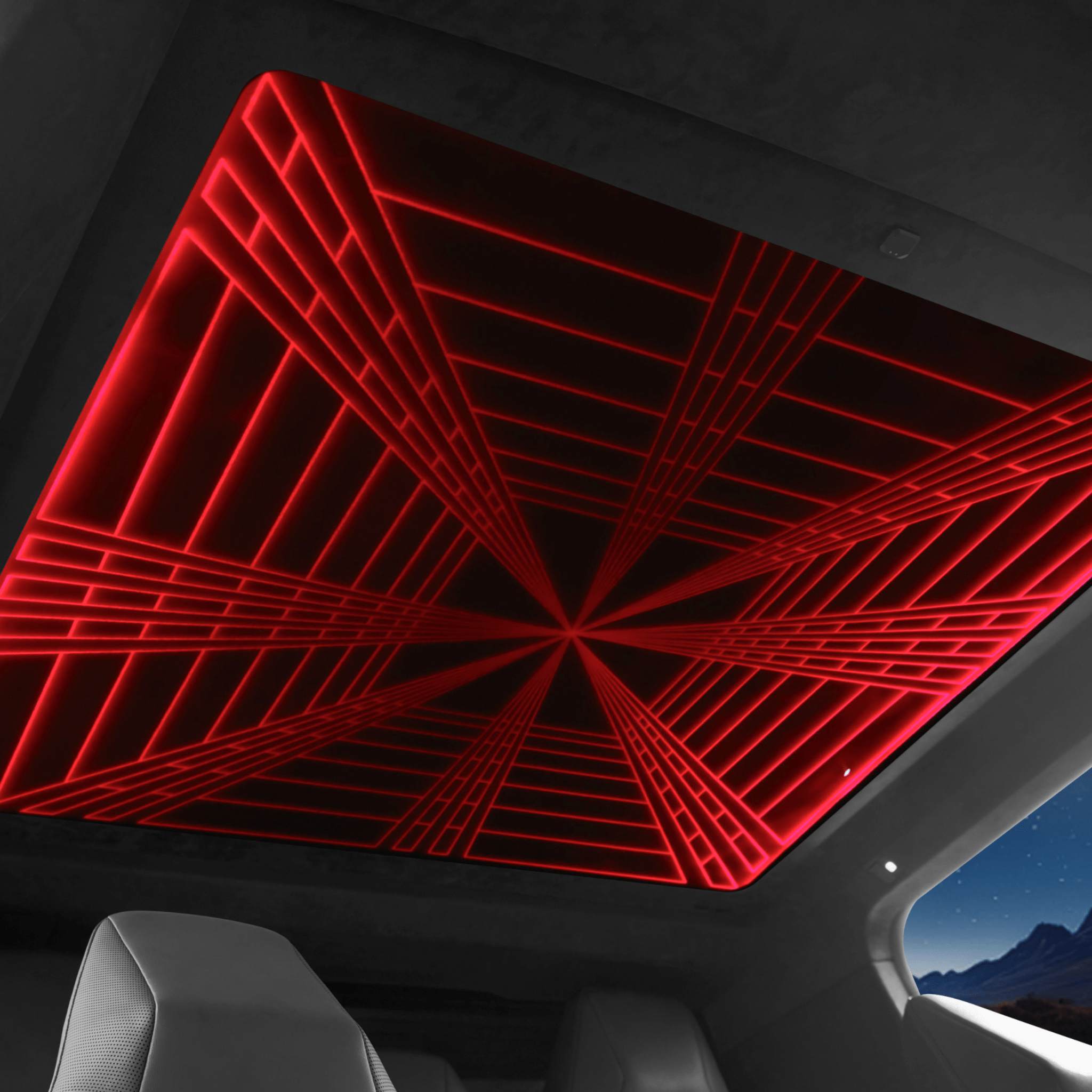 Cybertruck Ludicrous Speed Roof SunShade Ambient Lighting – OMAC USA