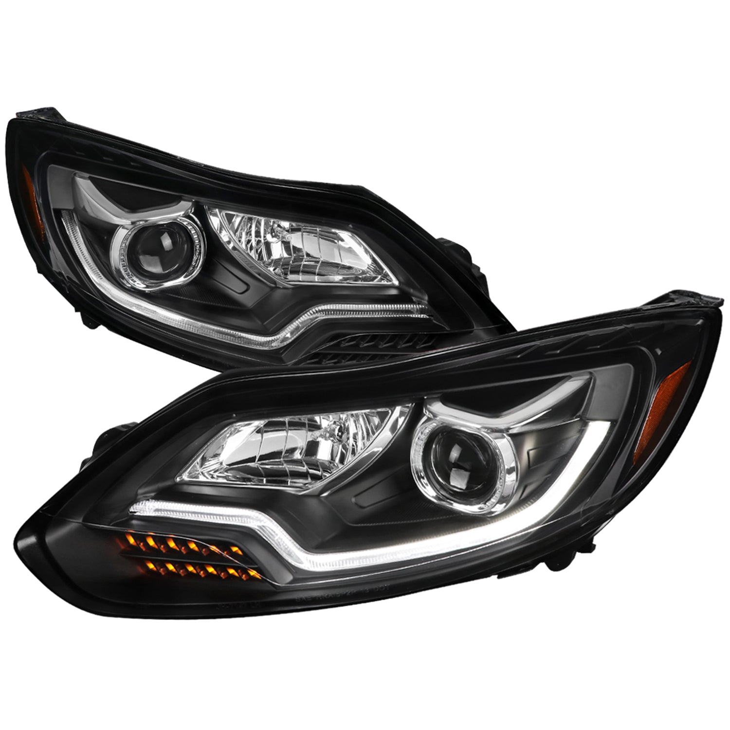 2012-2014 Ford Focus Projector Headlights LED Light & Turn Signal Ligh ...