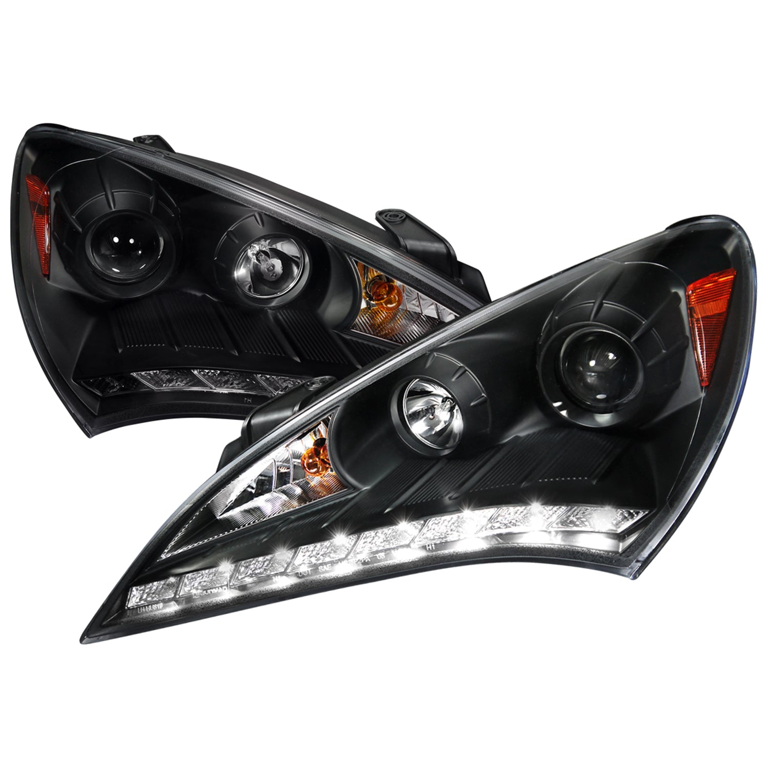 2010-2012 Hyundai Genesis Coupe Projector Headlights SMD LED Light Str ...