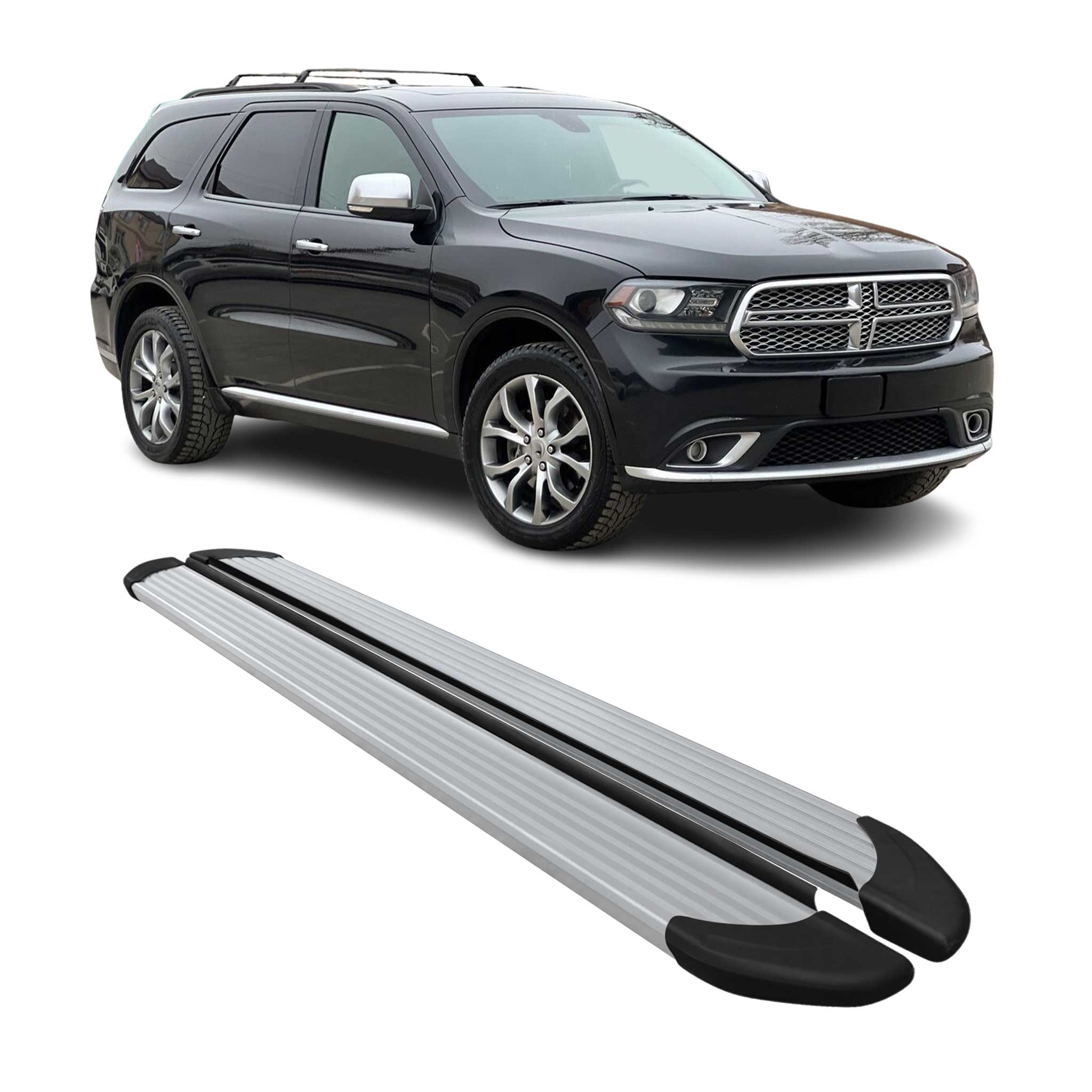 2011-2026 Dodge Durango Running Board Nerf Bar Side Step Silver 2 Pcs ...