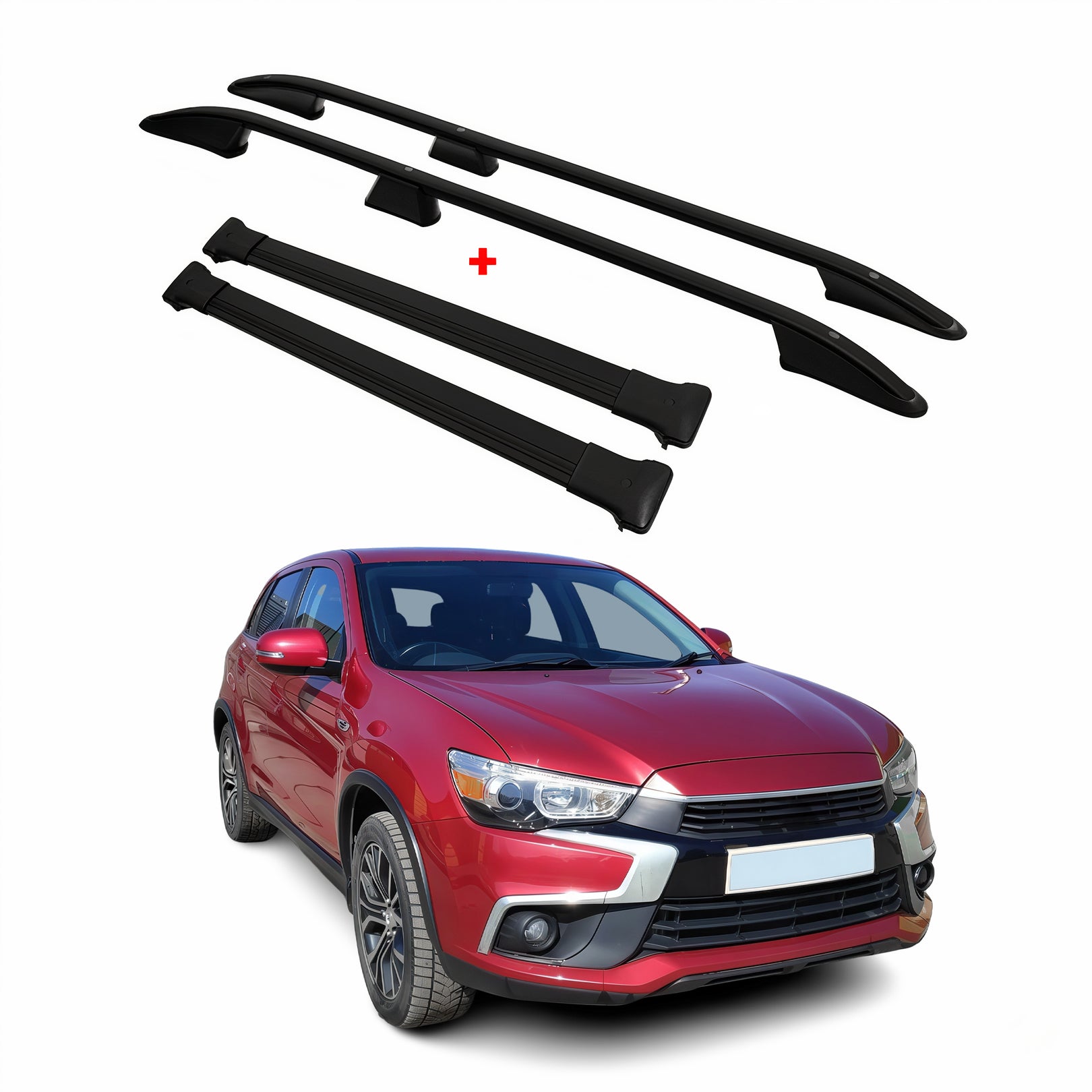 2011-2023 Mitsubishi Outlander Sport Roof Racks & Roof Rack Rails Blac ...