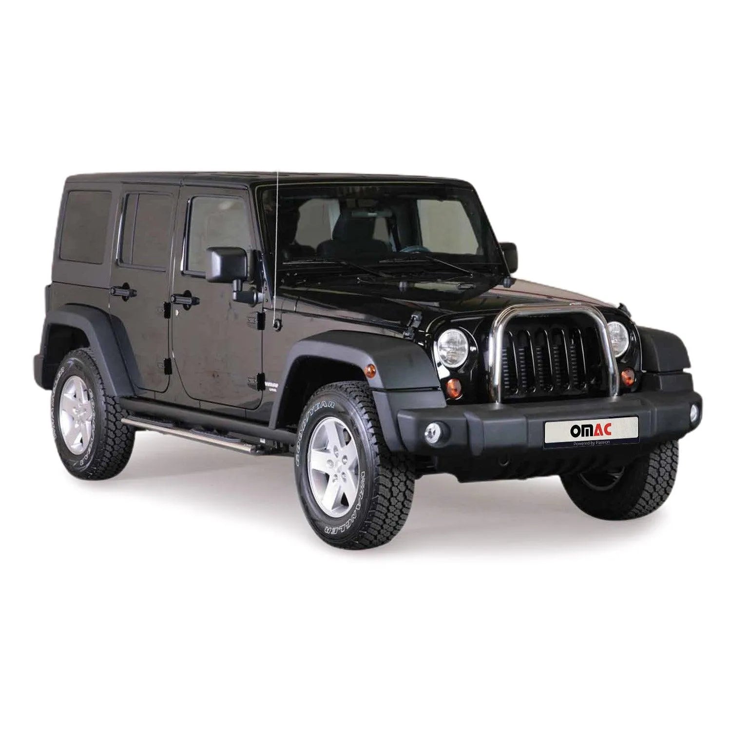 2007-2018 Jeep Wrangler Bull Bar Push Front Bumper Grille Silver 1 Pc ...