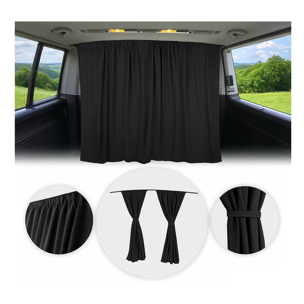 RAM ProMaster Cabin Divider Curtains Privacy Curtains Black 2 Curtains ...