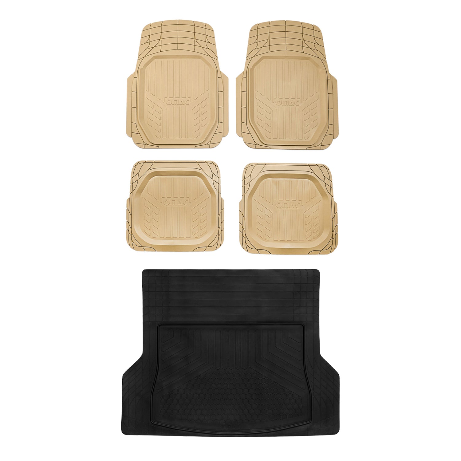 OMAC Floor Mats & Cargo Liners Semi Custom Universal for Cars SUV Beig ...