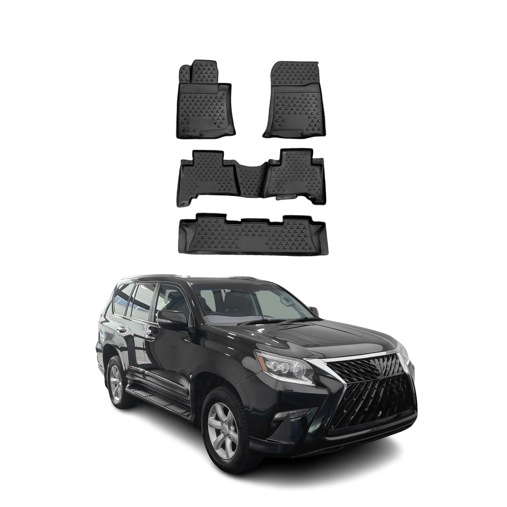 2010-2019 Lexus GX 460 Floor Mats Liners Full Set All Weather Black ...