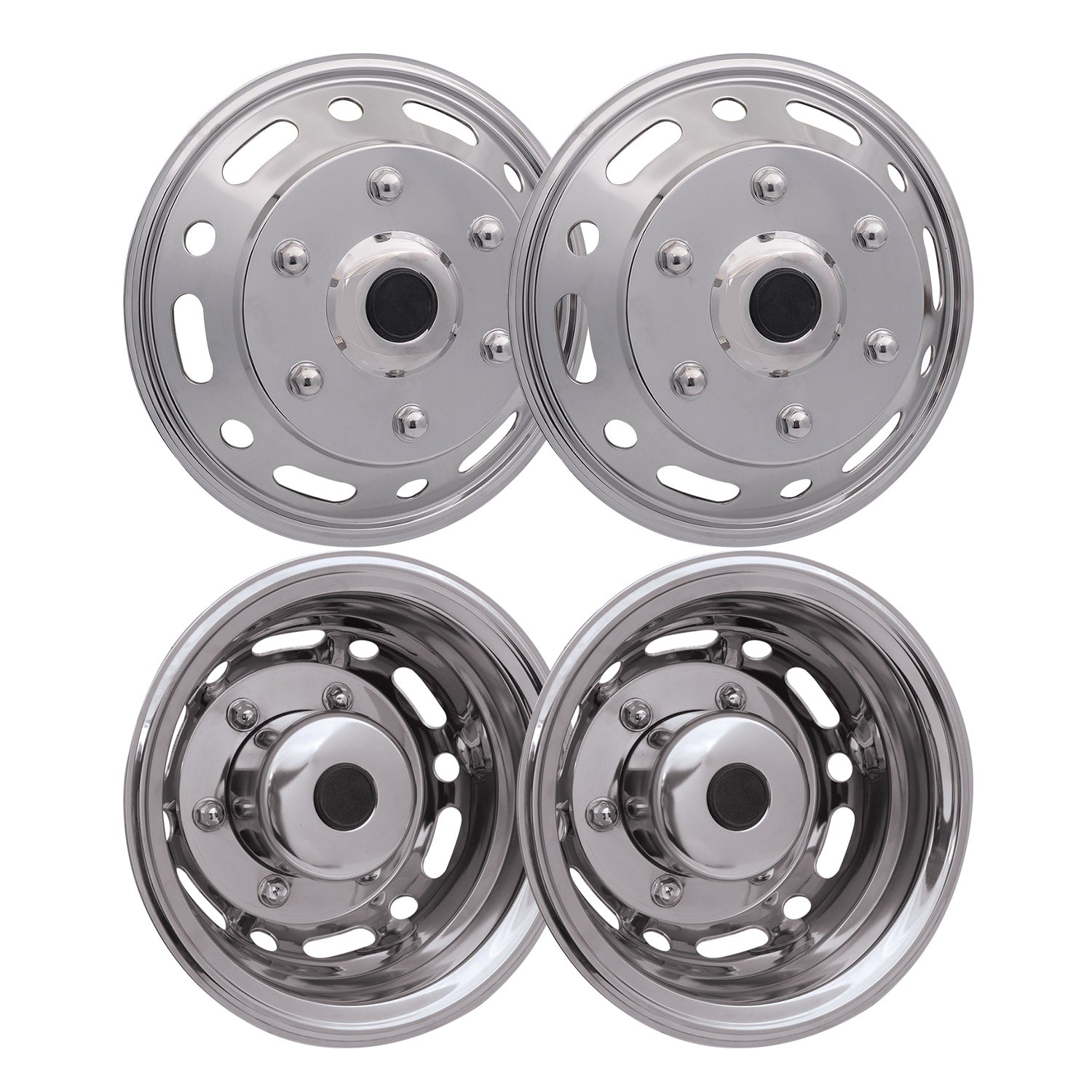 Ford Transit Connect 16" Dual Wheel Simulator Hubcaps Steel Front & Re ...