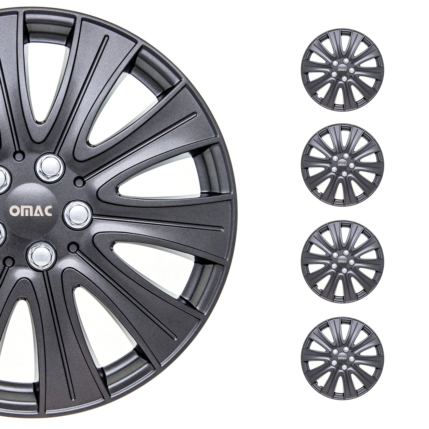 16" Hub Caps for Ford Transit 150 250 350 2015-2025 Metal Silver 4x Wh ...