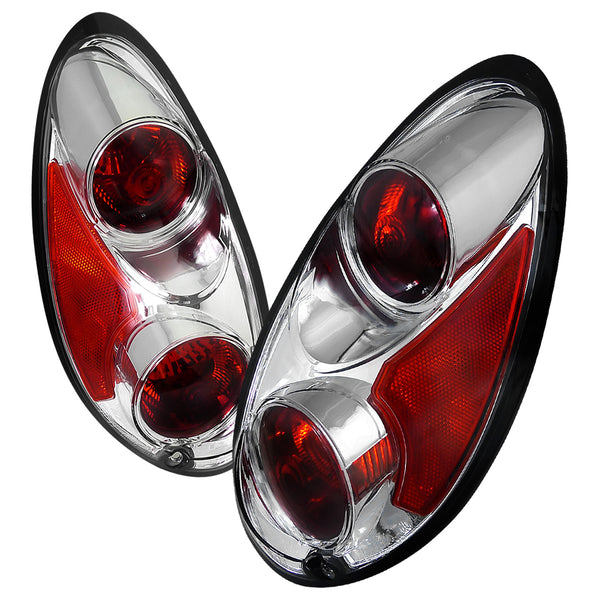 2001-2005 Chrysler PT Cruiser Tail Lights Chrome Housing/Clear Lens ...