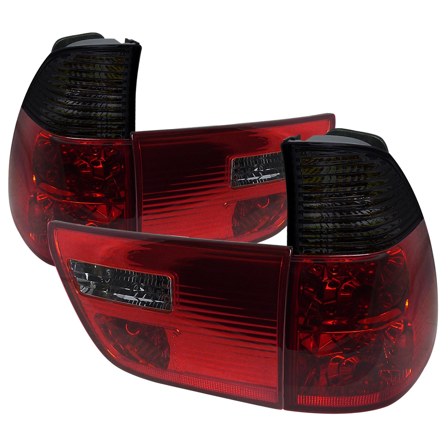 2000-2006 BMW E53 X5 Tail Lights - APC Chrome Housing/Red Smoke Lens ...