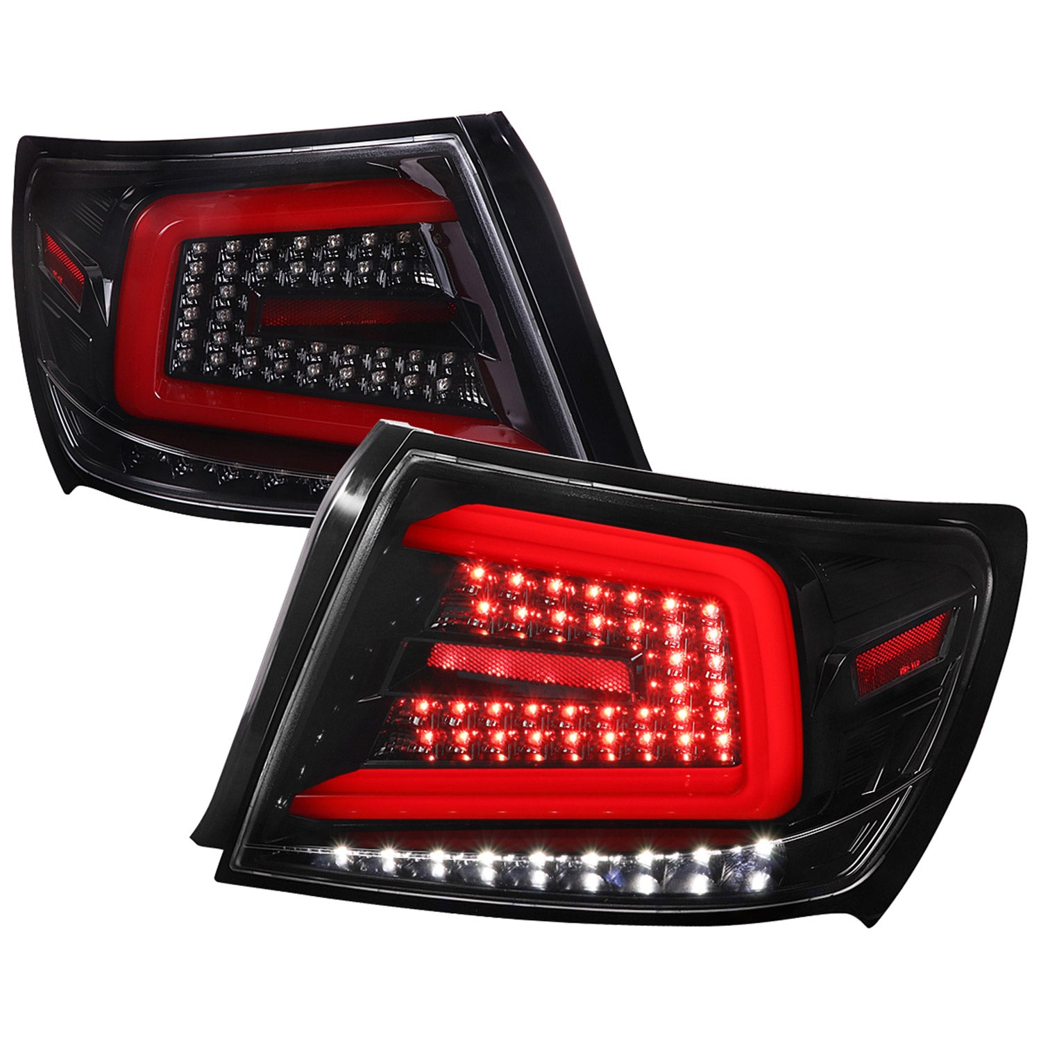 2008-2014 Subaru Impreza WRX/STI LED Turn Signal Tail lights Jet Black ...