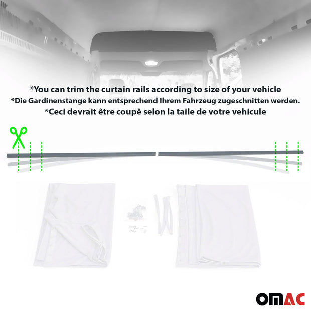 Mercedes Sprinter Cabin Divider Curtains Privacy Curtains Beige 2 Curt ...