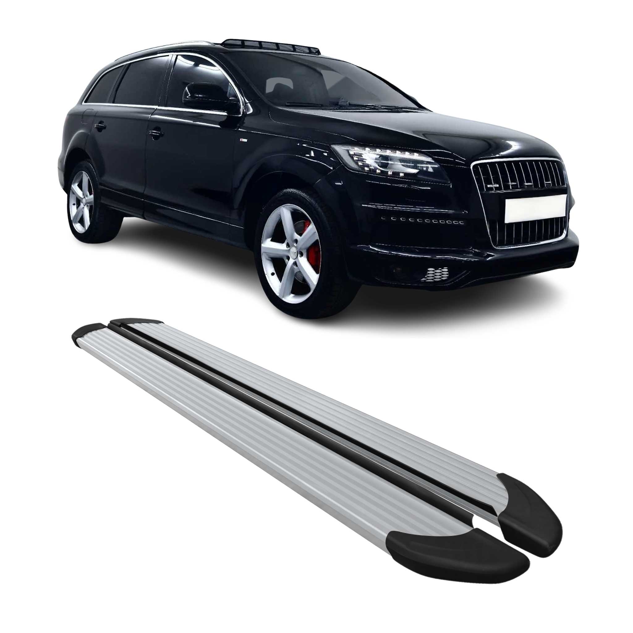 2007-2015 Audi Q7 Running Boards Side Steps Silver – OMAC USA