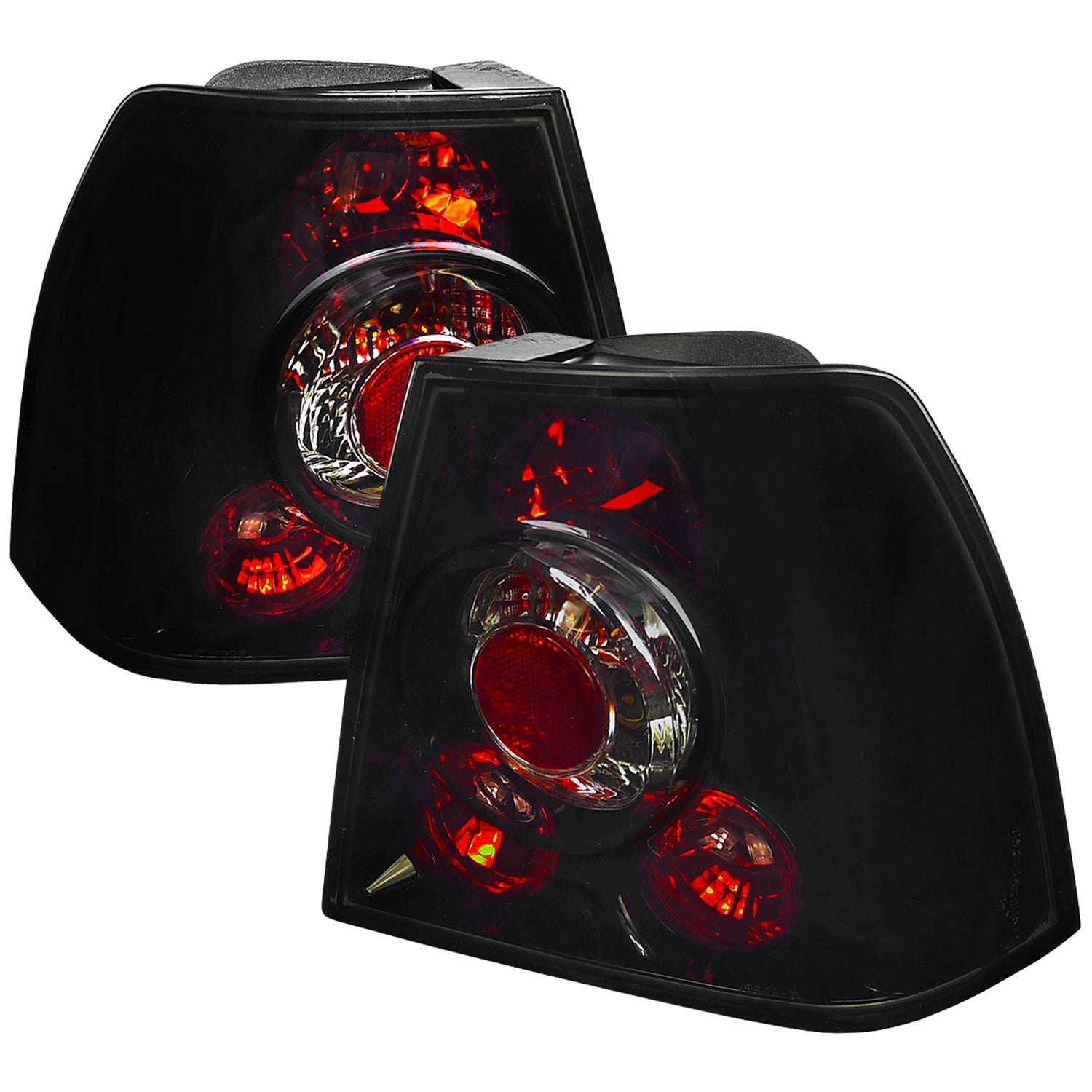 1999-2005 VW Jetta/Bora Mk4 Sedan Tail Lights Glossy Black/Smoke Lens ...