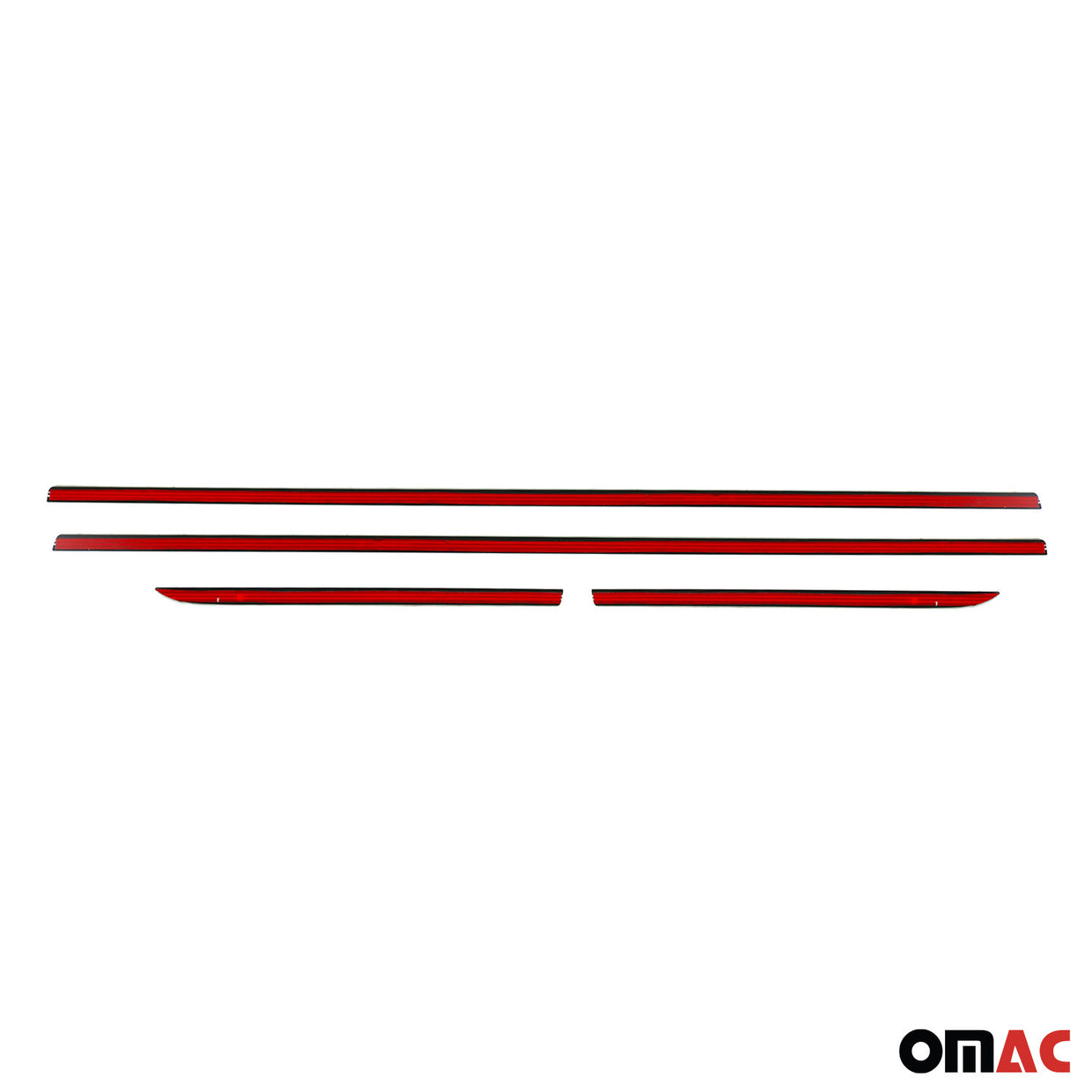Car Side Door Streamer Guard Trim Black Aluminum Accessories 4 Pcs ...