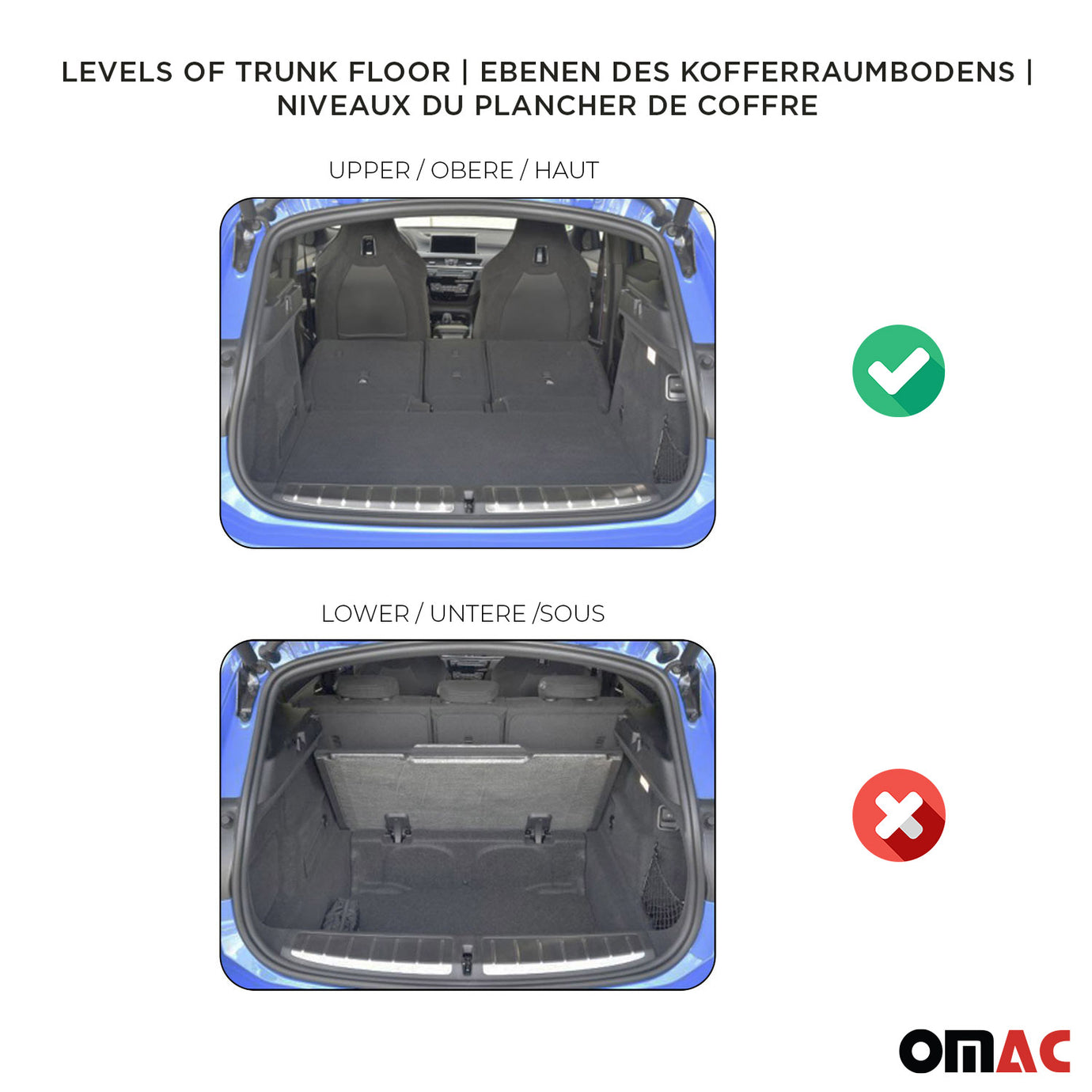 2015-2021 VW Golf MK7 Cargo Liner Trunk Mat All Weather Black – OMAC USA