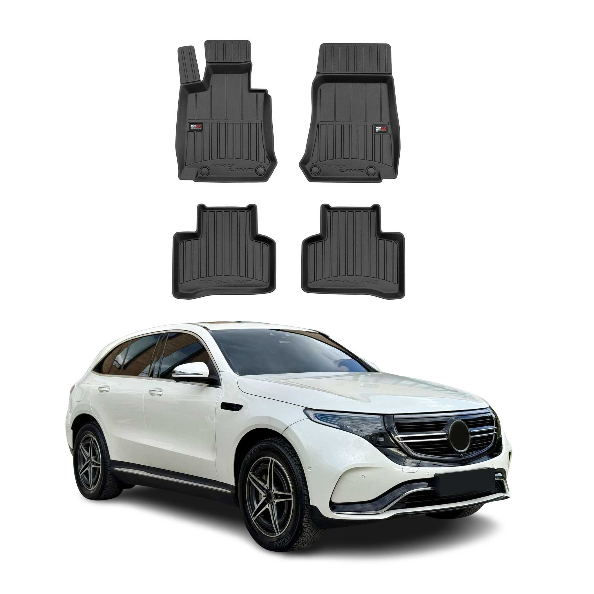 2021-2023 Mercedes EQC Premium Floor Mats Liners Full Set All Weather ...