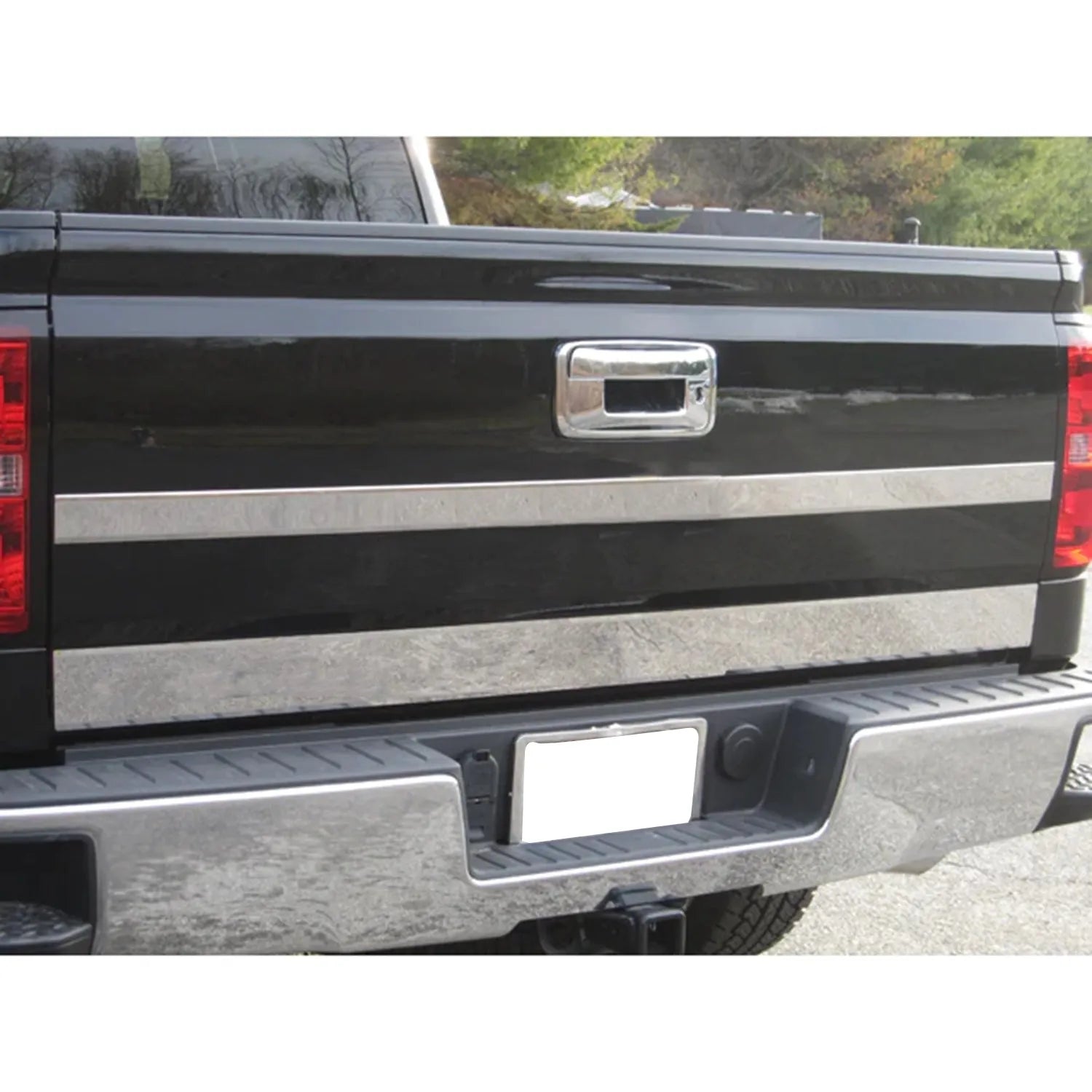 2014-2018 Chevrolet Silverado Stainless Steel Tailgate Accent 2Pc ...
