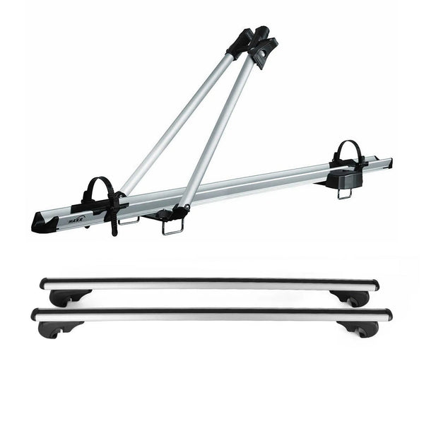 2011-2014 VW Jetta SportWagen Bike Rack Carrier Roof Racks Set Silver ...