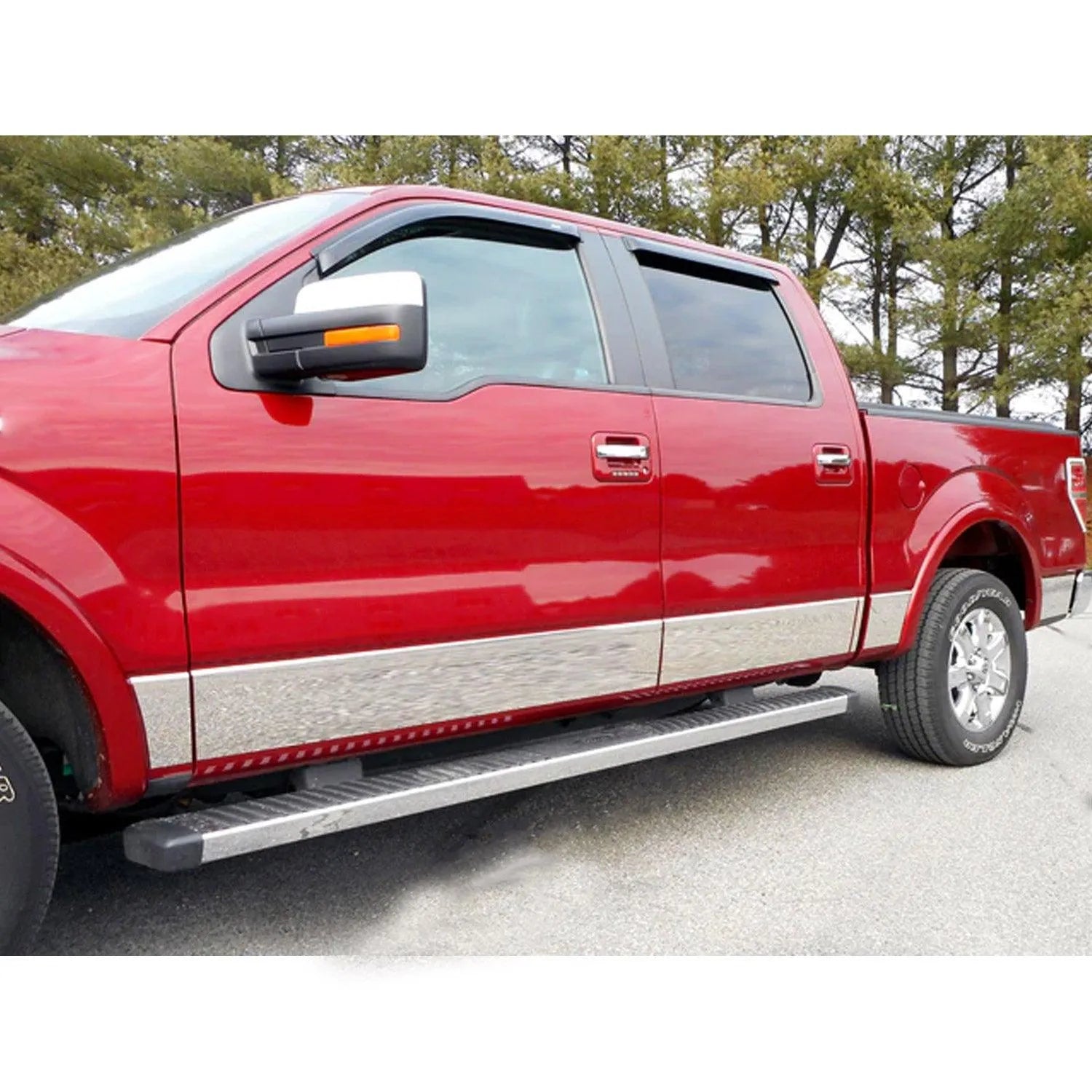 2004-2008 Ford F-150 Stainless Rocker Panel Trim 12 Pcs – OMAC USA